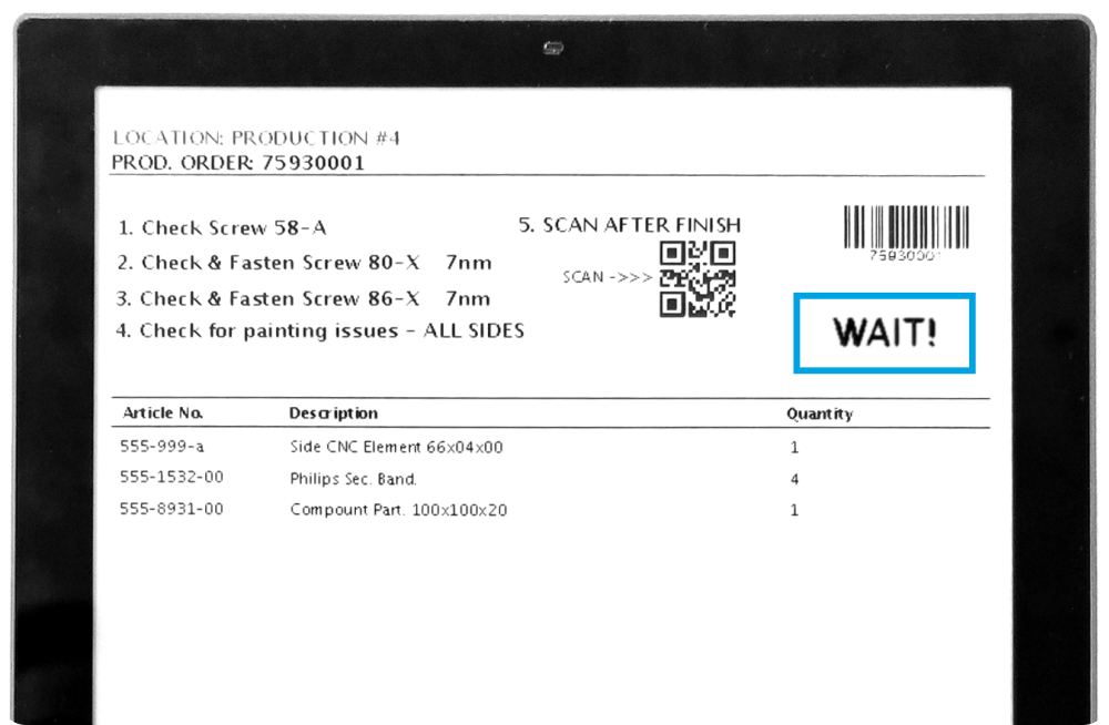 Paperless Manufacturing with RTLS & Electronic Labels